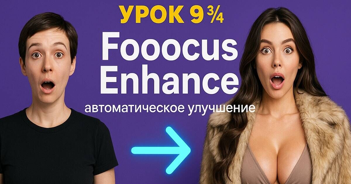 Урок 9 и 3/4: Fooocus Enhance — автоматическое улучшение изображений и создание масок | Пикабу